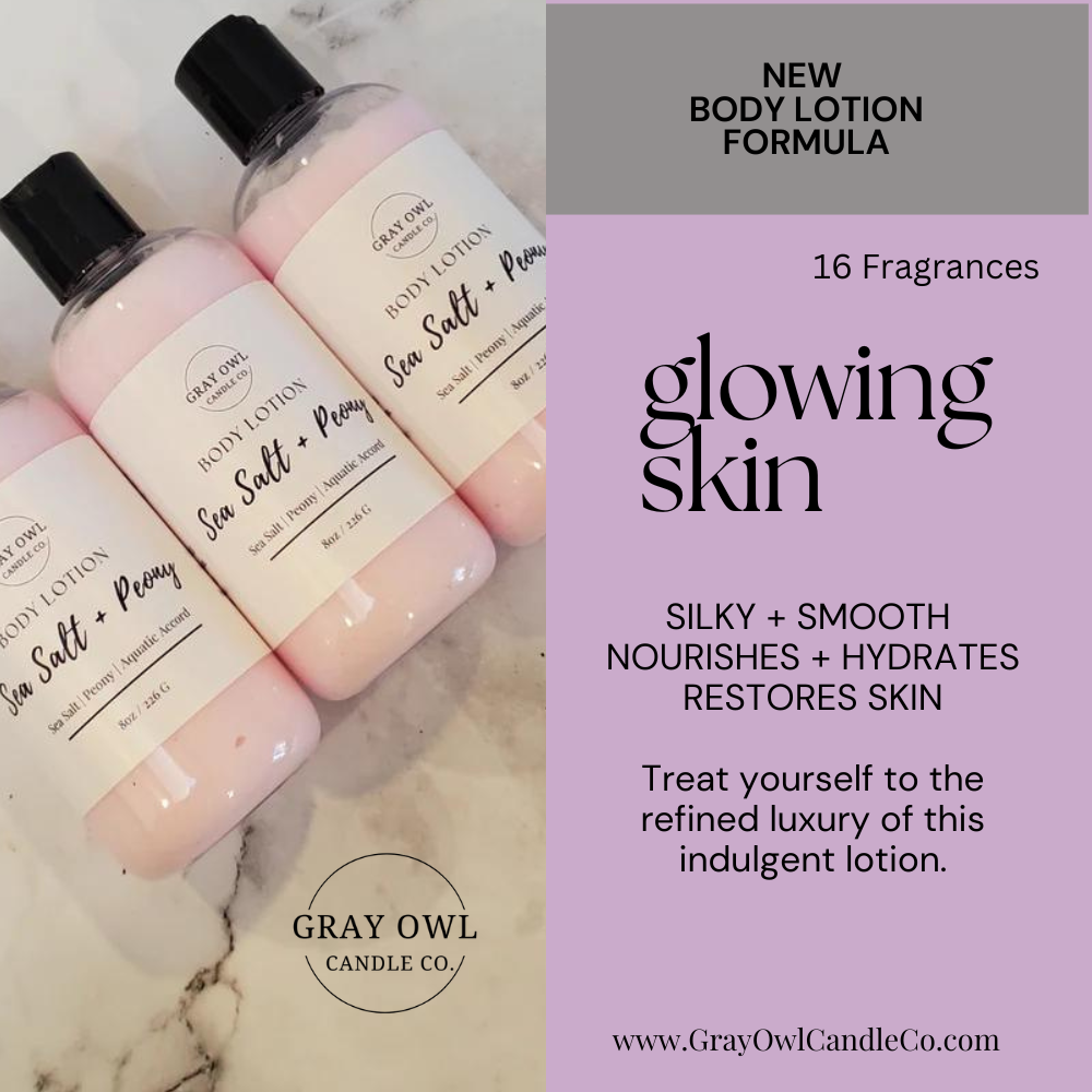 New Body Lotion Formula – Gray Owl Candle Co