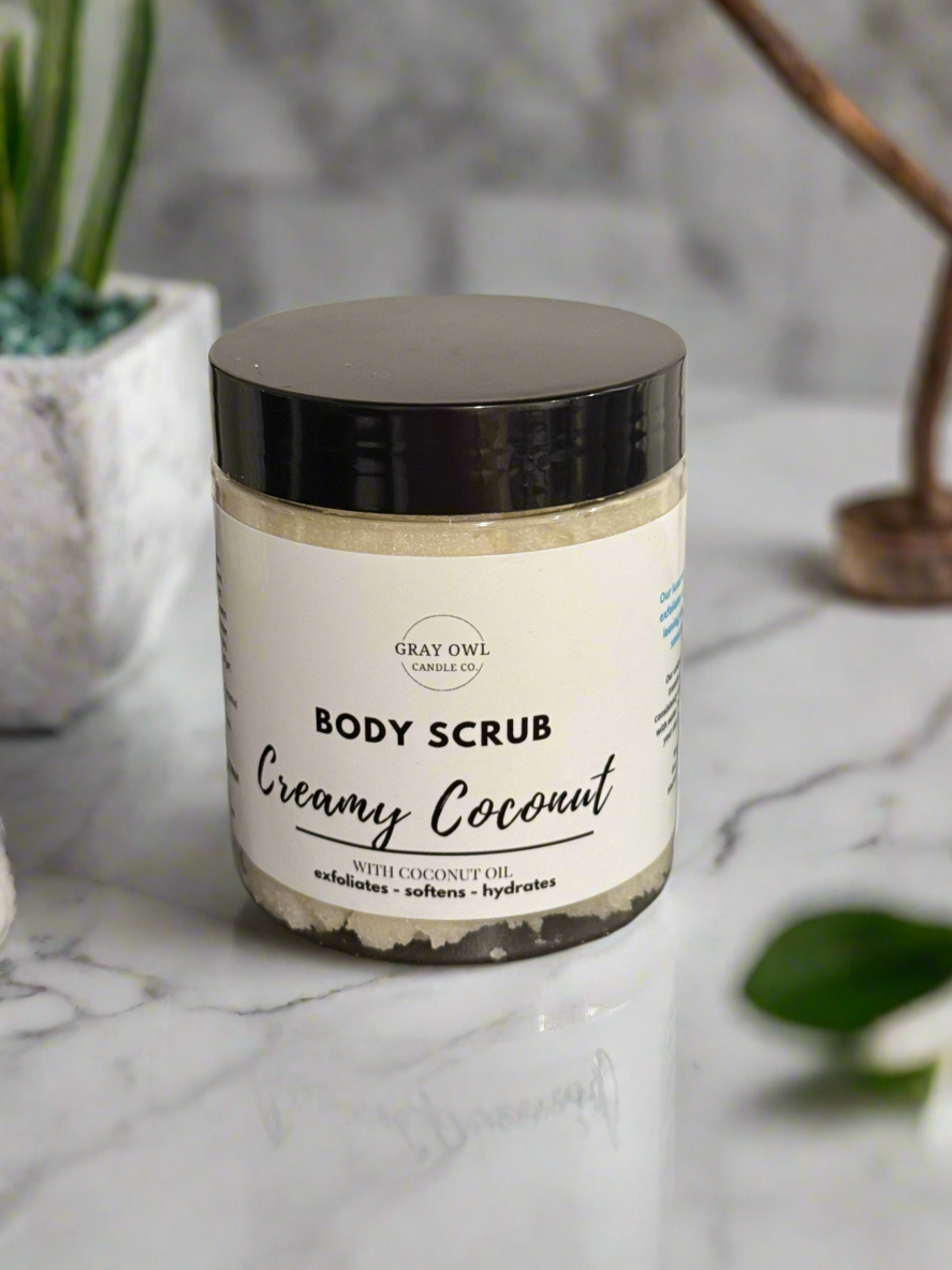 Creamy Coconut Body Scrub – Gray Owl Candle Co