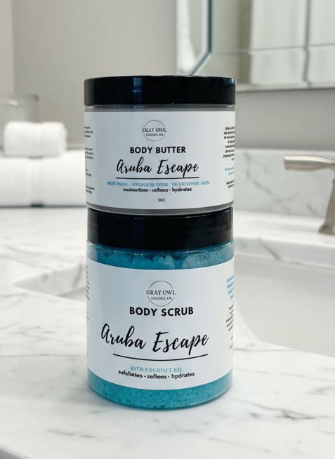 Body Scrub + Body Butter Set – Gray Owl Candle Co