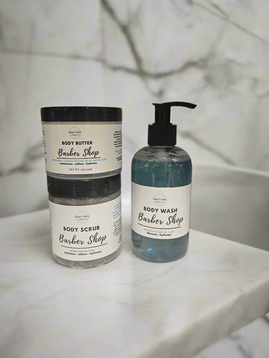 Barber Shop Gift Box Set | For Him – Gray Owl Candle Co